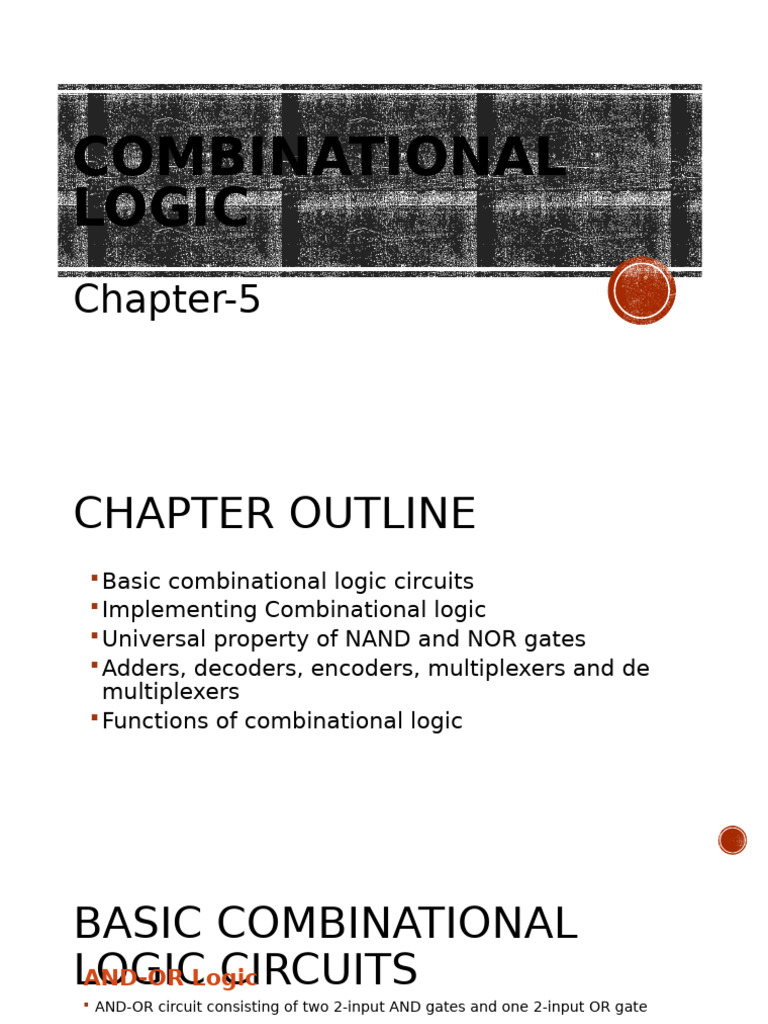 Chapter-5 Combinational Logic | PDF | Logic Gate | Electronics