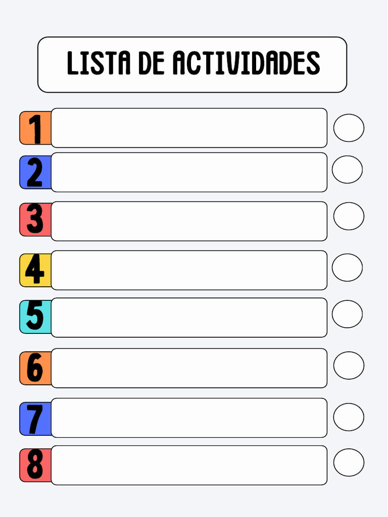 Lista de Actividades | PDF