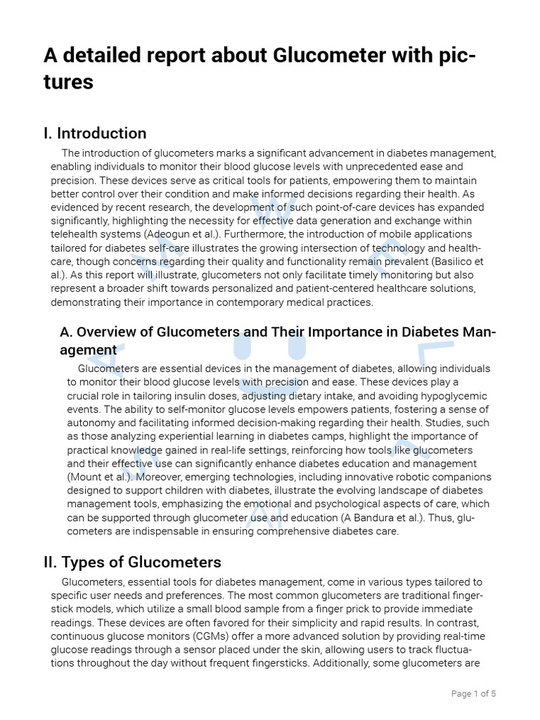 Glucometer Insights and Usage Guide | PDF | Diabetes Management | Diabetes
