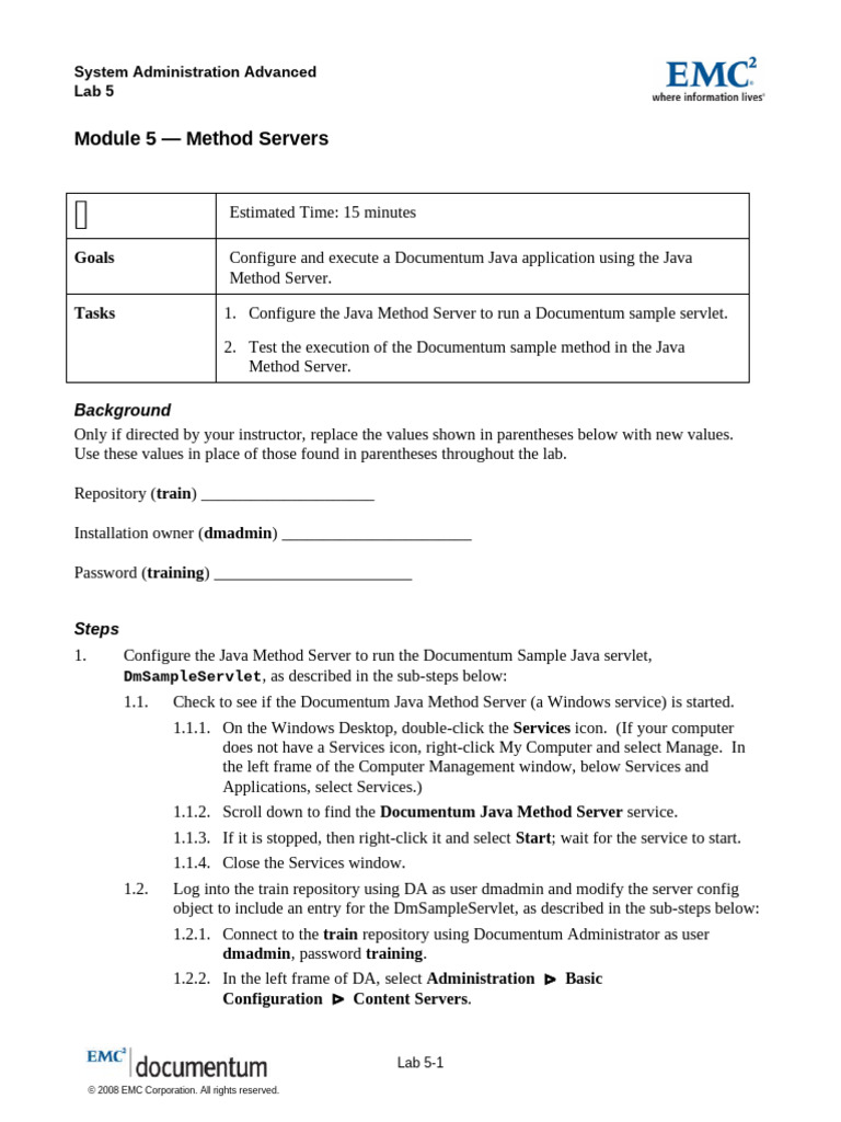 Lab05 - D65 Method Servers | PDF | Java (Programming Language) | Text File