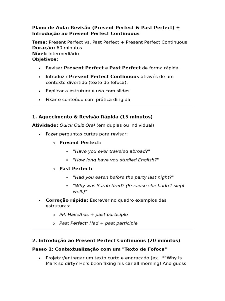 Plano de Aula 05052025 | PDF