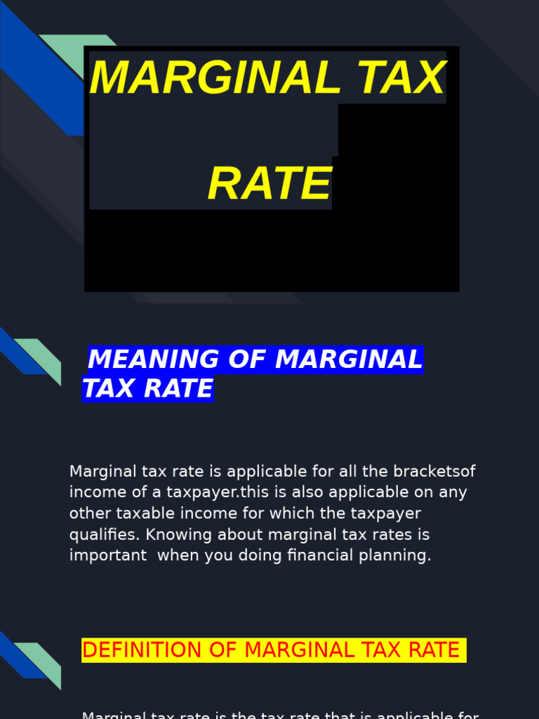 Marginal Tax Rate | PDF | Tax Rate | Taxes