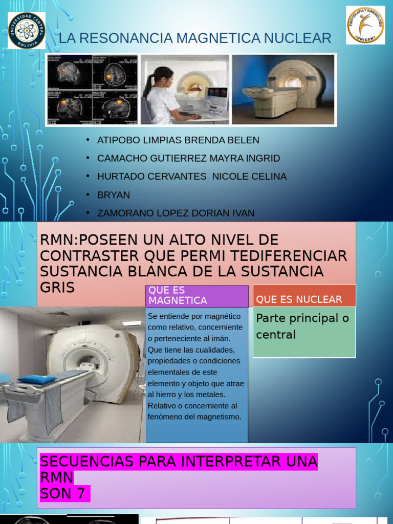 LA RESONANCIA MAGNETICA NUCLEAR 1.1-1 | PDF | La columna vertebral | Imagen de resonancia magnética