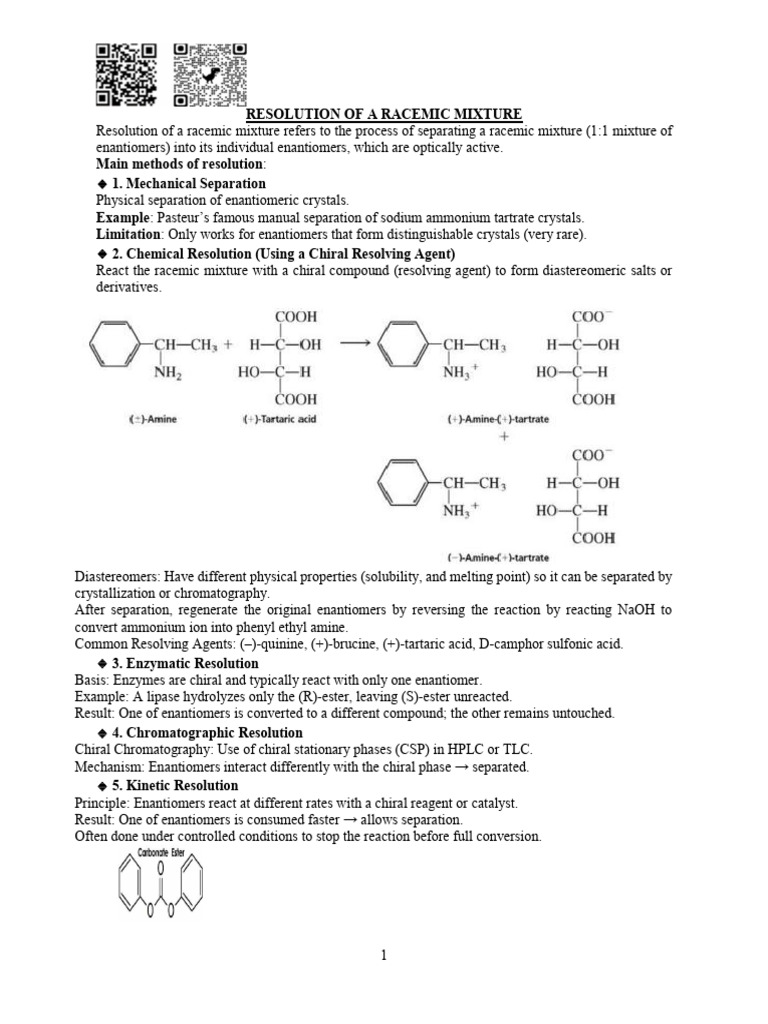 4-2-Resolution of Racemic Mixture | PDF | Chirality (Chemistry) | Chromatography