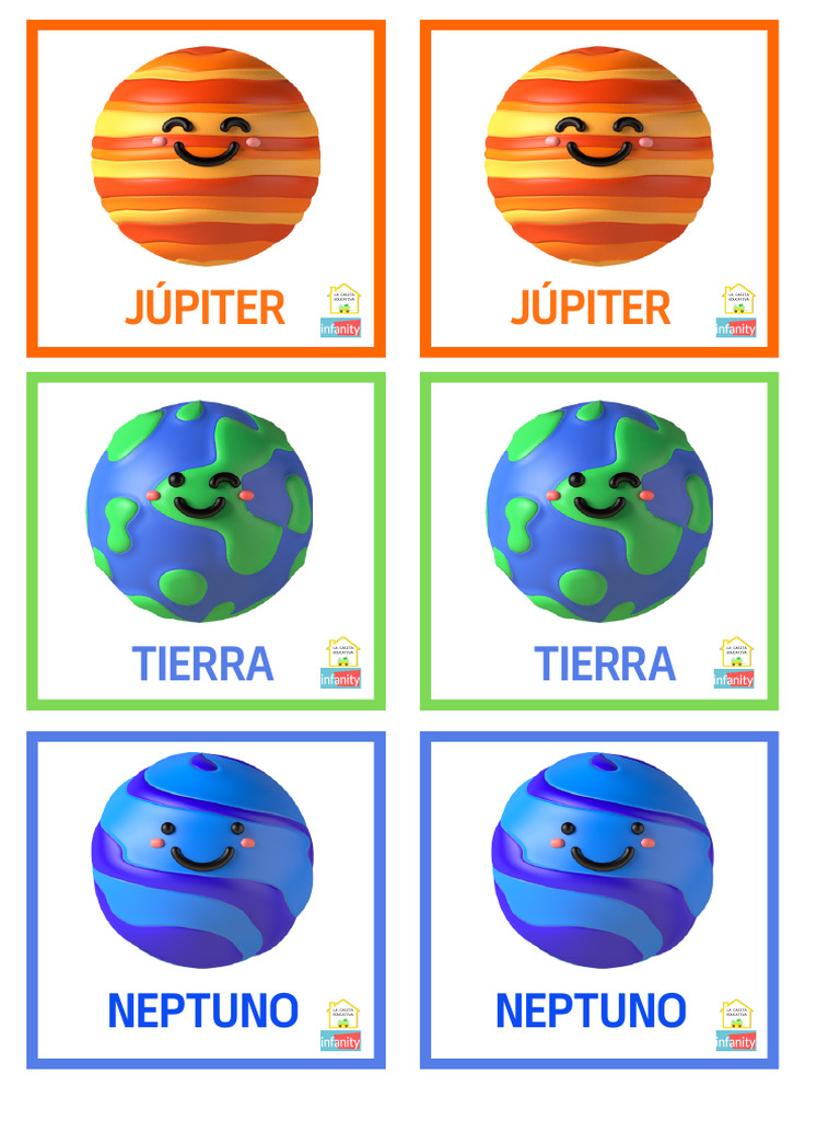 Memory Planetas - Infanity & La Casita Educativa | PDF