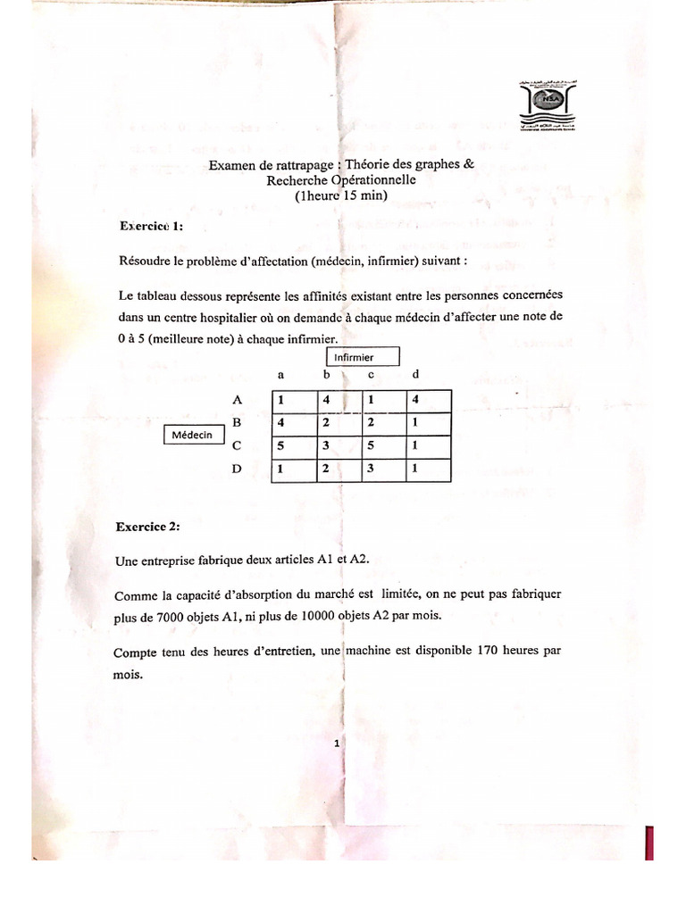 Rattrapage 2018-2019 | PDF