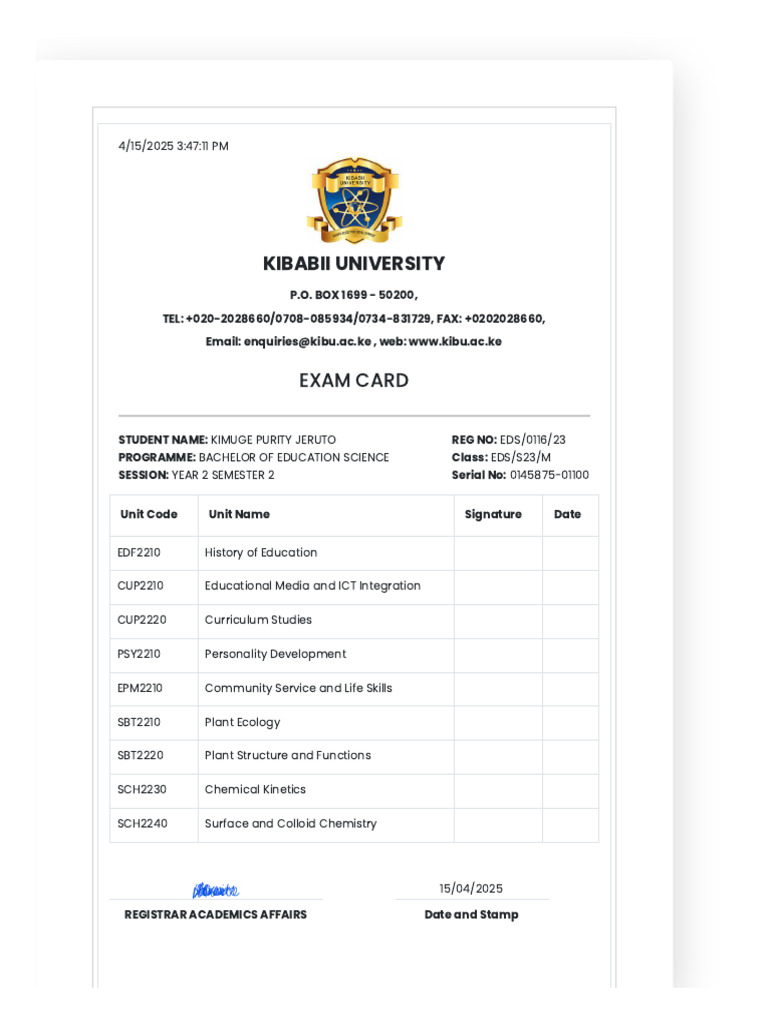 Kibabii University | PDF