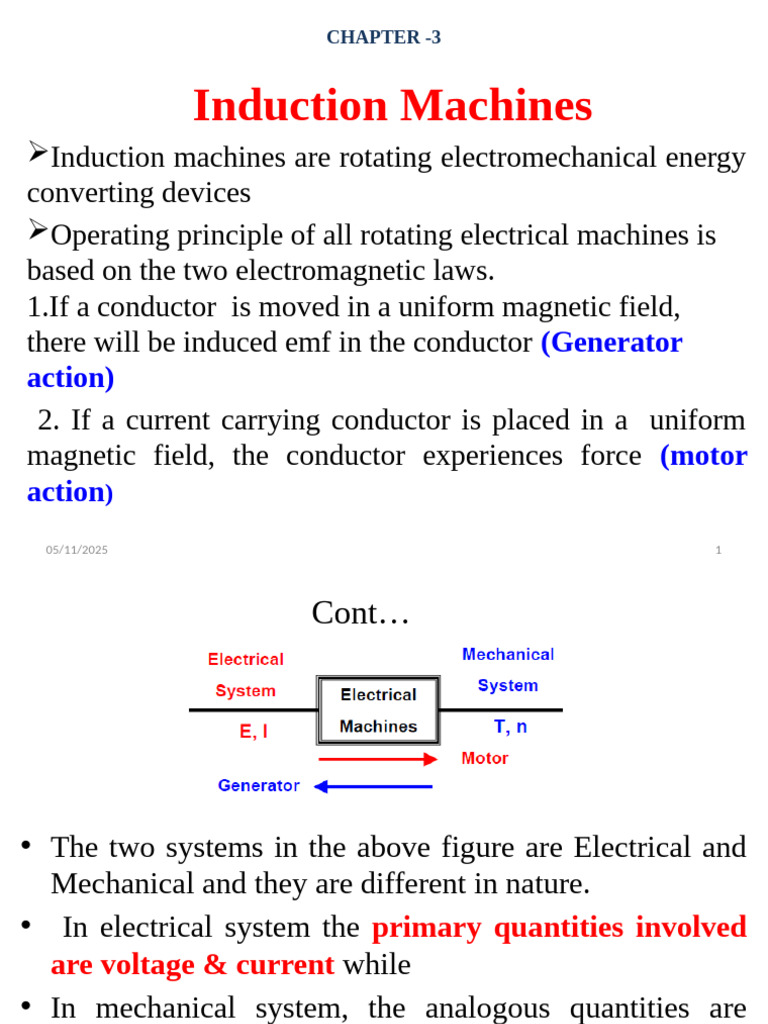 Induction Machines: Principles & Types | PDF | Electric Motor ...