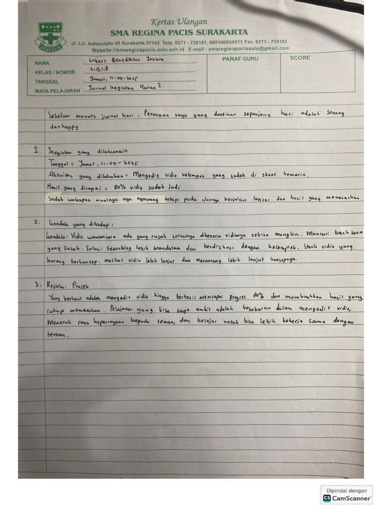 Gilbert Benediktus Josiano-Xib-18-Jurnal (2) (1) | PDF