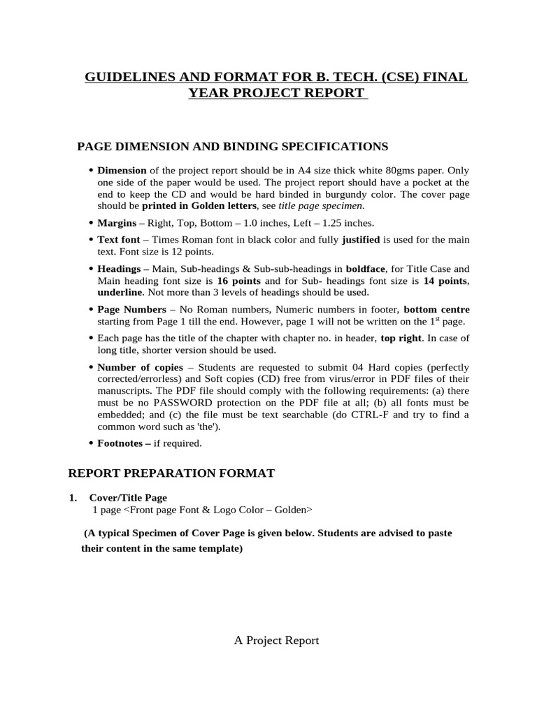 Format of Final Yr Project Report (24-25) | PDF | Unit Testing | Databases