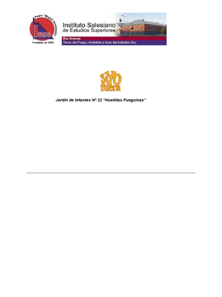 Itinerario de Lectura: "Si Yo Fuera" | PDF | Educación de la primera ...