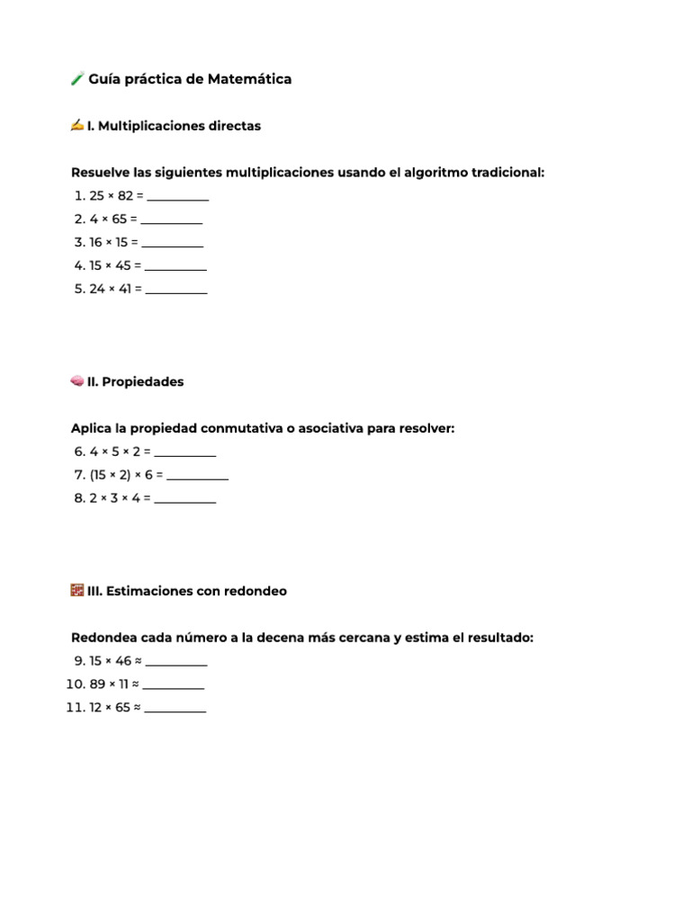 Guia Practica Matematica | PDF