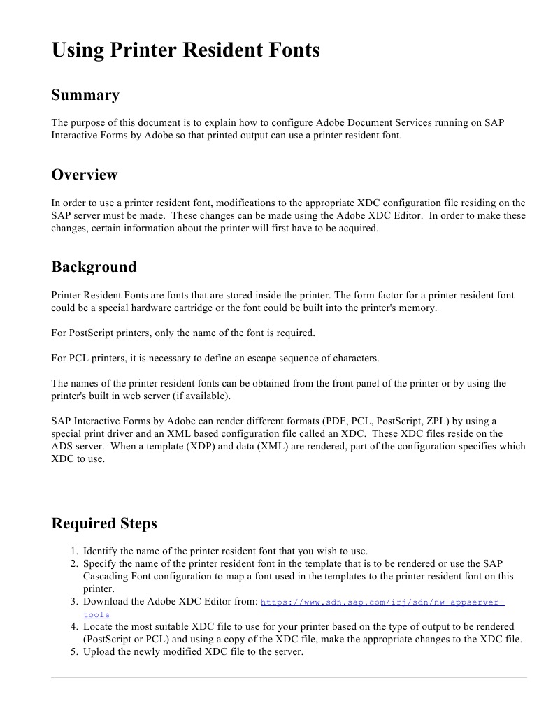 Using Printer Resident Fonts | PDF | Printer (Computing) | Computer Data