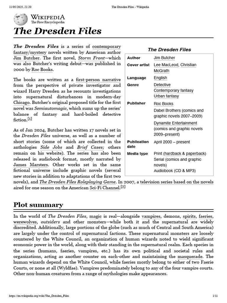 The Dresden Files Overview | PDF