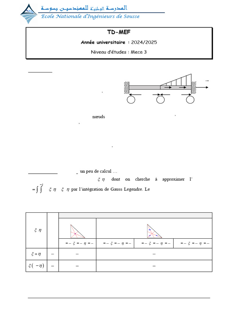 Calculs Mécaniques pour MEF 2024 | PDF | Méthode des éléments finis ...
