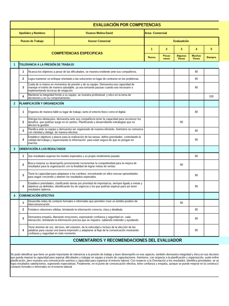 Formato de Evaluacion Del Desempeño Gpc (1) | PDF | Evaluación | Planificación