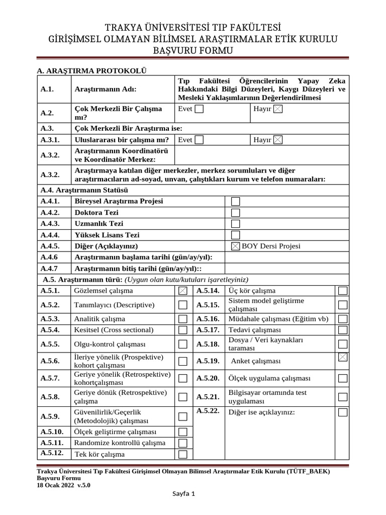 Basvuru Formu Son | PDF