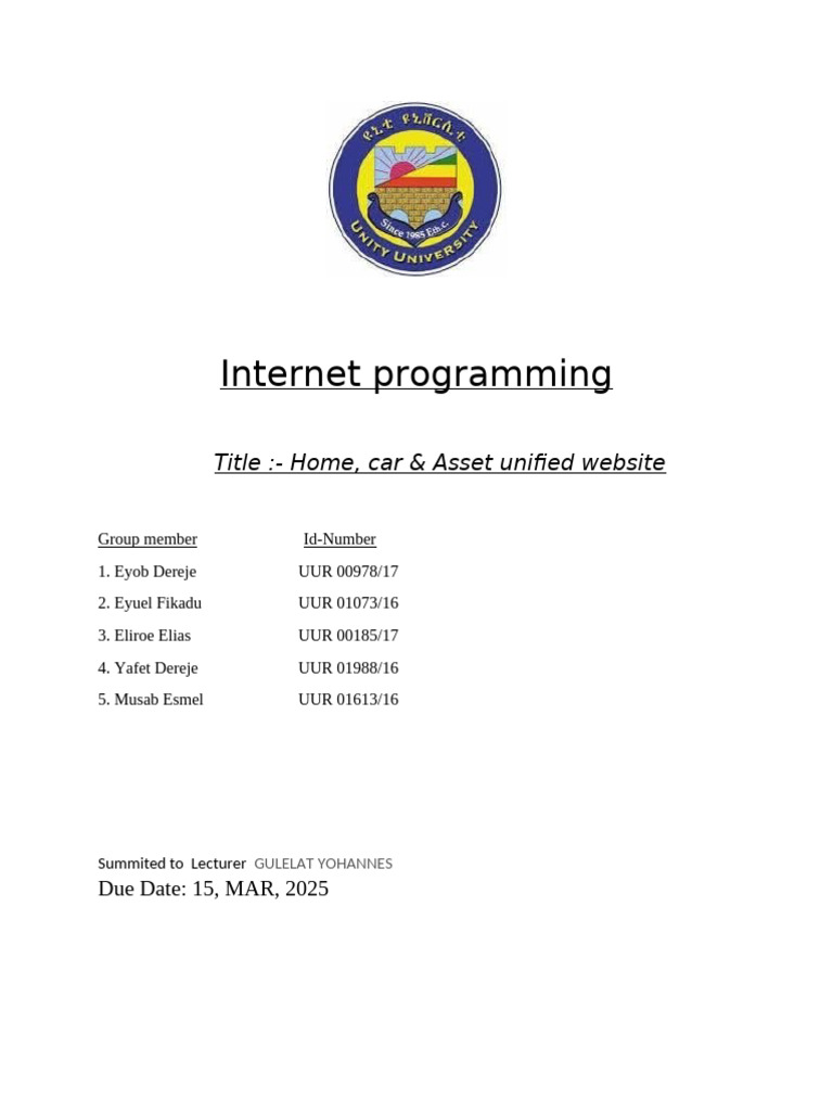 Internet Programming 111111111 | PDF | Renting | Lease