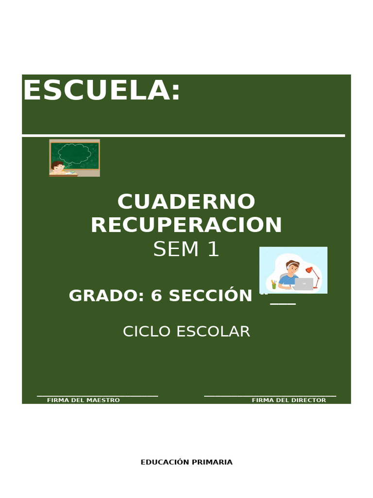 6to Cuaderno recuperacion sem1 | PDF | Pollo | Adverbio