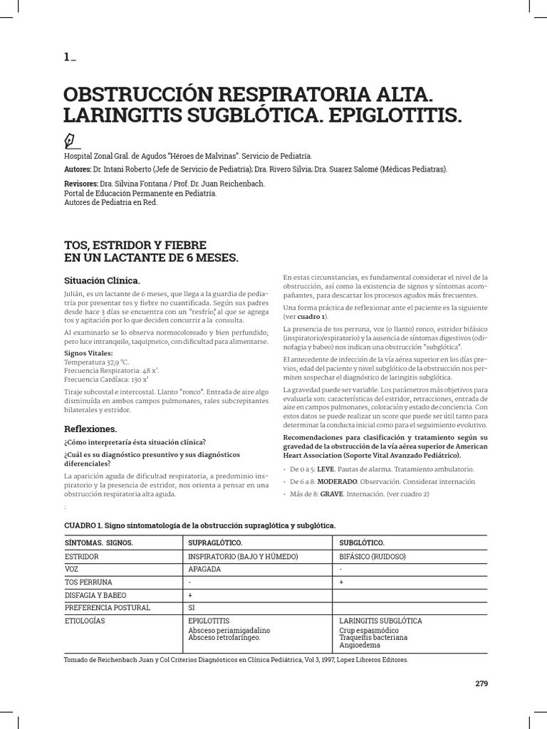 Estridor Pediatria en Red 1 (3) - 302-305 | PDF | Tos | Enfermedades y ...