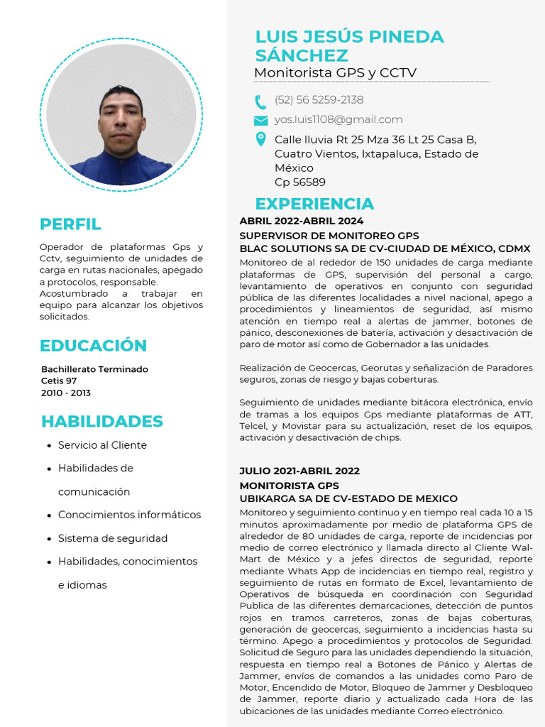 Monitorista GPS y CCTV: Perfil Profesional | PDF | Circuito cerrado de ...
