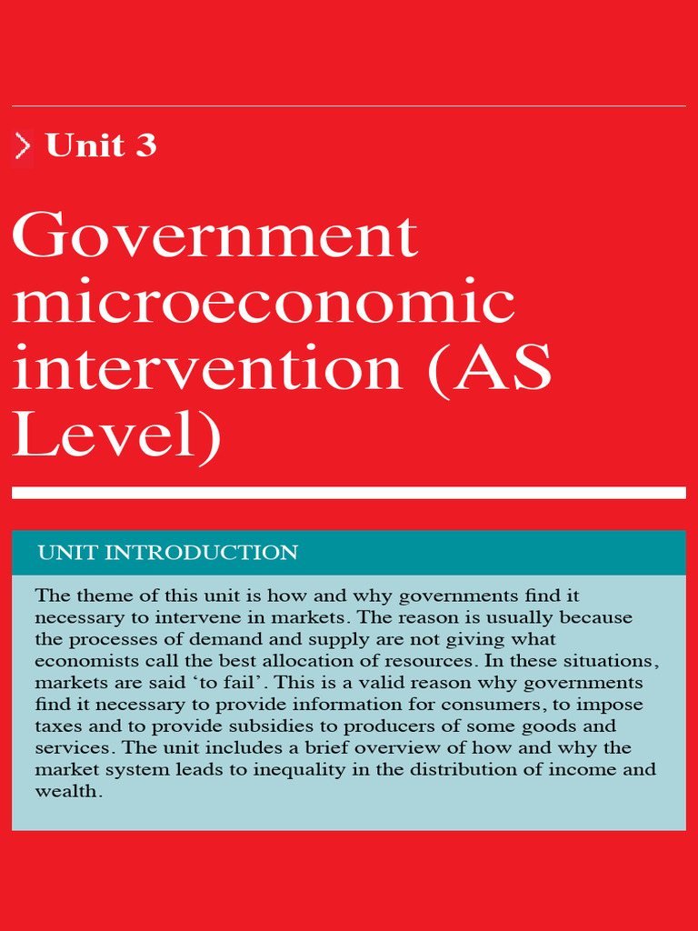 Reasons for Government Market Intervention | PDF | Market (Economics ...