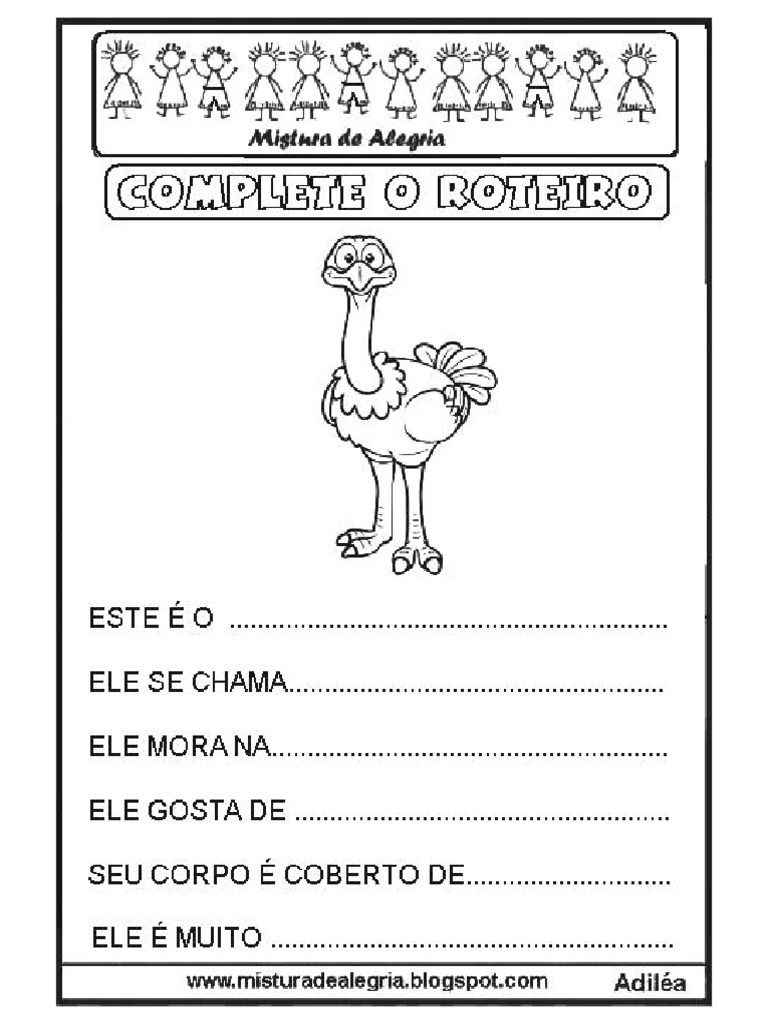 Produção-De-Texto-Lacunado-Completar-Roteiro-Alfabetização-Letra A ...
