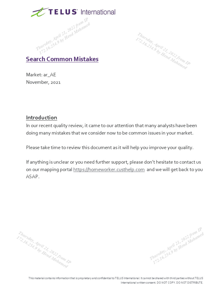 {Search} Common Mistakes ar_AE November 2021 | PDF | Information Science | Computing