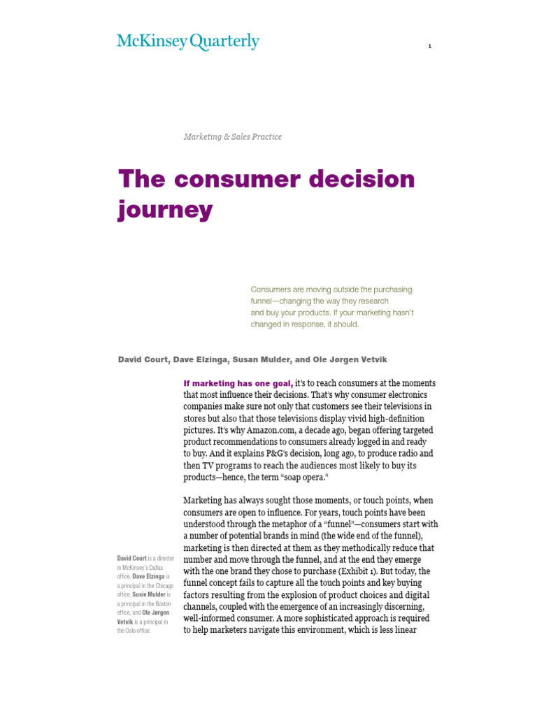 The Consumer Decision Journey | PDF | Brand | Marketing