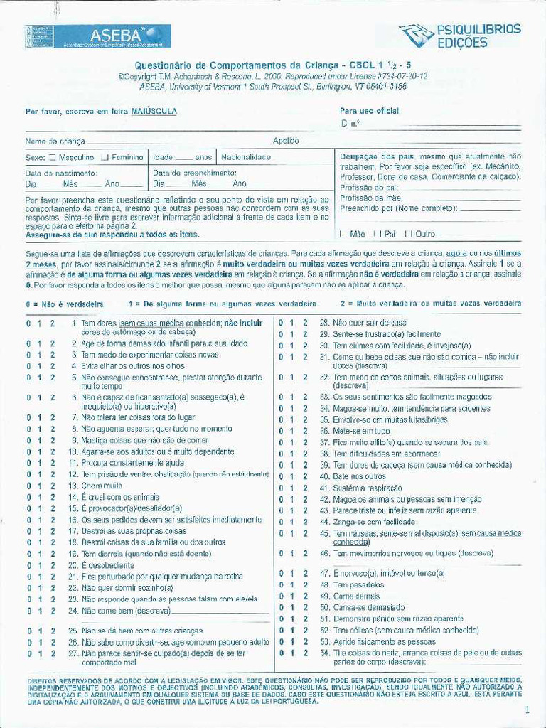 CBCL 1,5-5 | PDF
