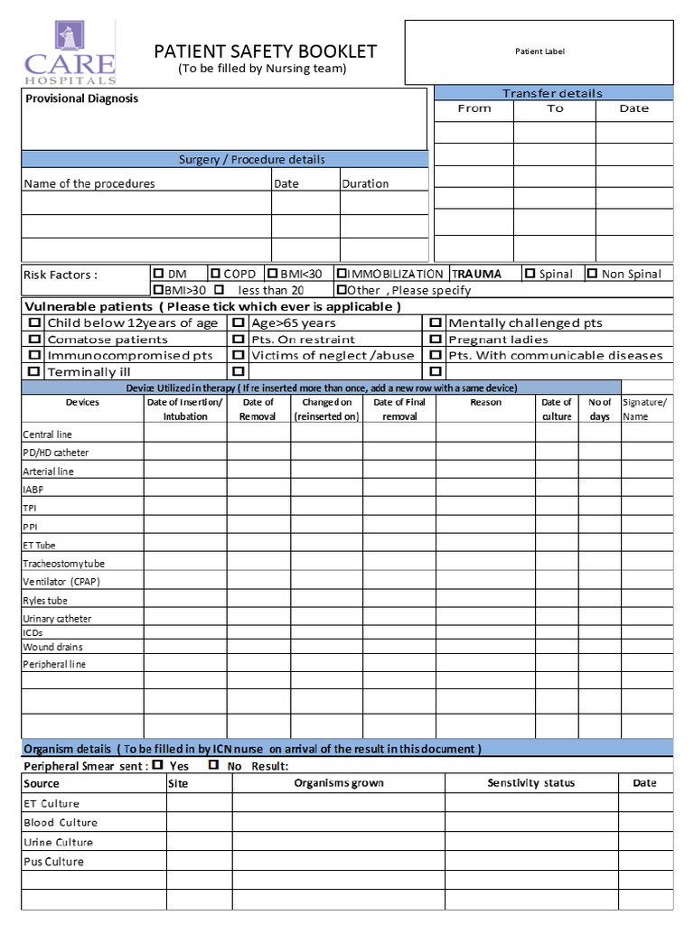 Provisional Diagnosis & Patient Safety Guide | PDF