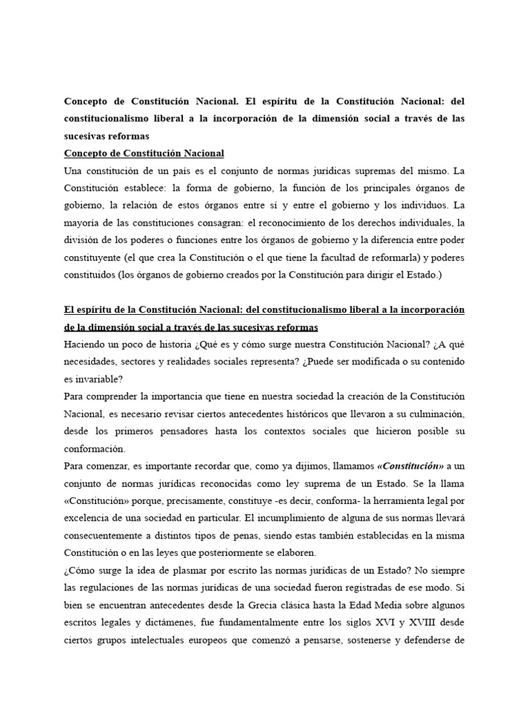 Historia y evolución de la Constitución Nacional | PDF | Habeas corpus ...