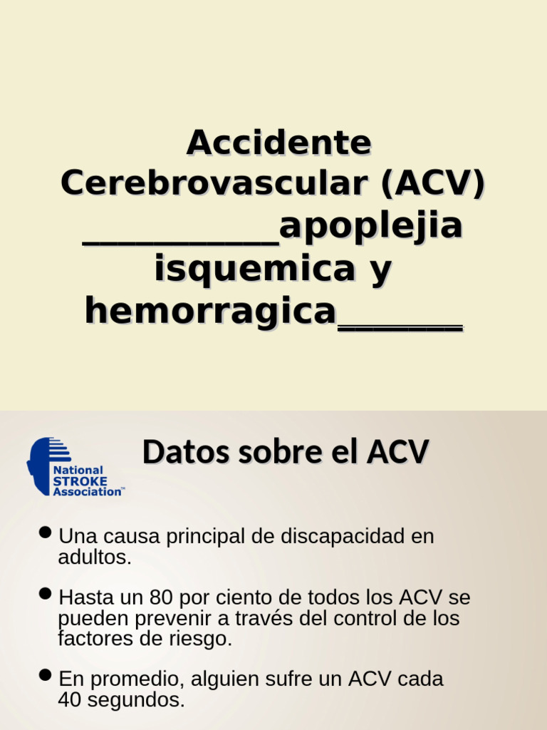 6 y 7 Apoplejia Isq. y Hemorragica. | PDF | Carrera | Enfermedades y ...