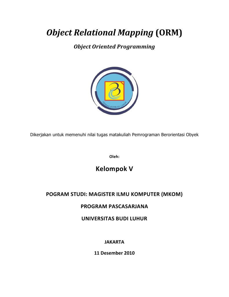 Tulisan - Object Relational Mapping | PDF | Seni | Teknologi & Rekayasa