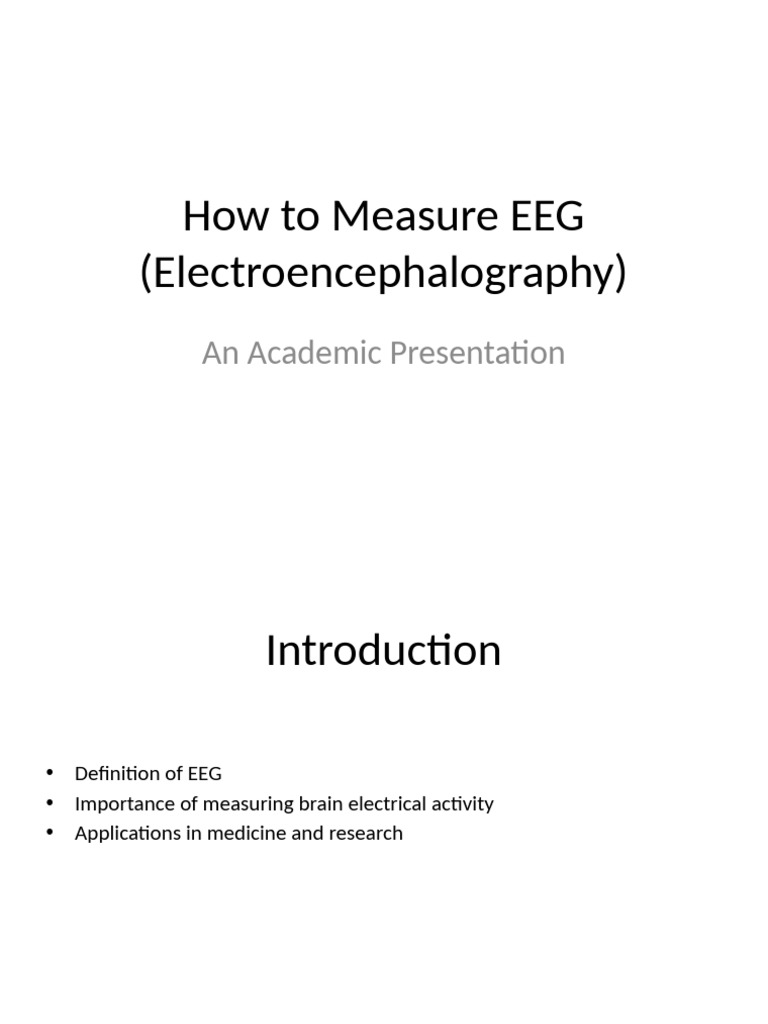 How To Measure EEG Presentation | PDF