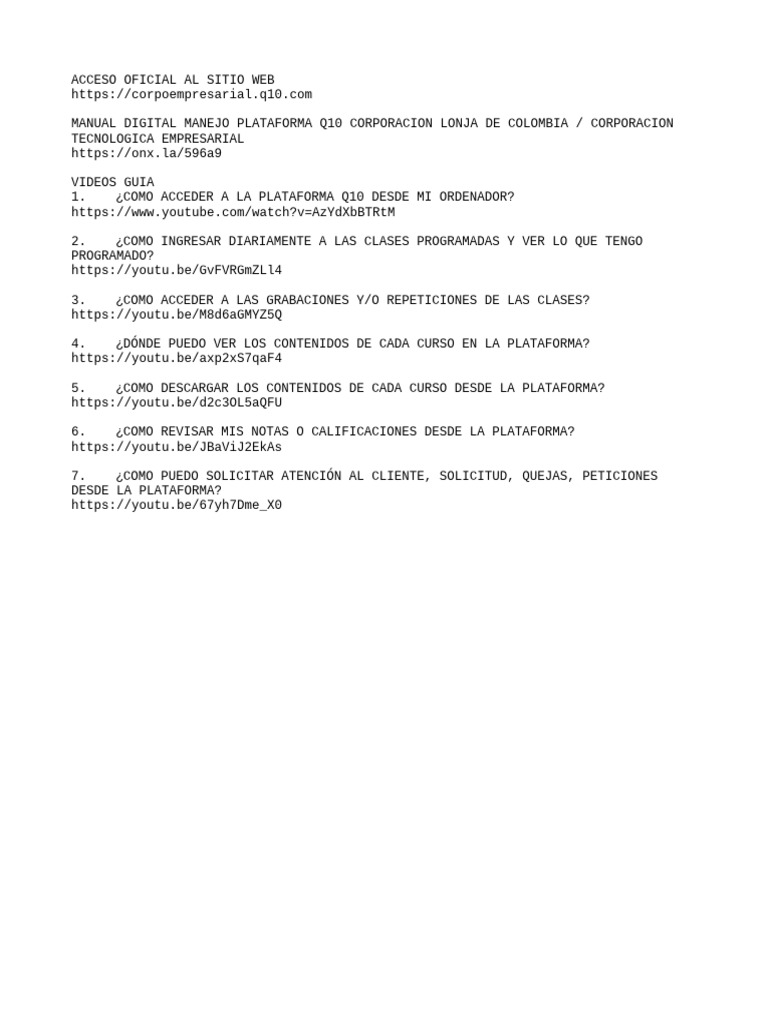 Acceso Oficial Al Sitio Web | PDF