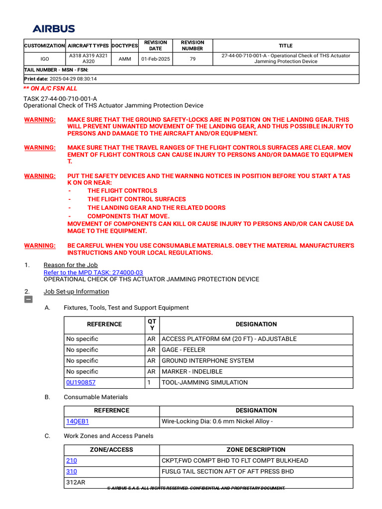 IGO - A318 - A319 - A320 - A321 - AMM - 01-Feb-2025 - 27-44-00-710-001 ...