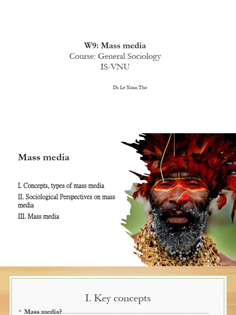 Sociology-W9 - Mass Media | PDF | Violence | Mass Media