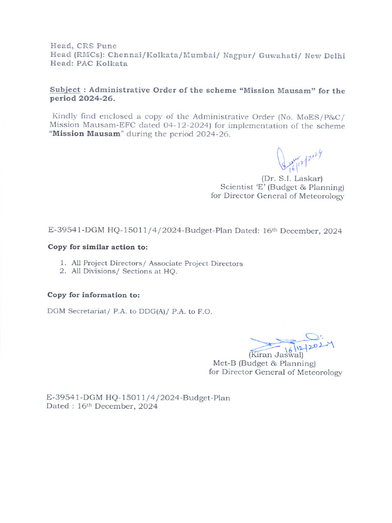 Mission Mausam | PDF