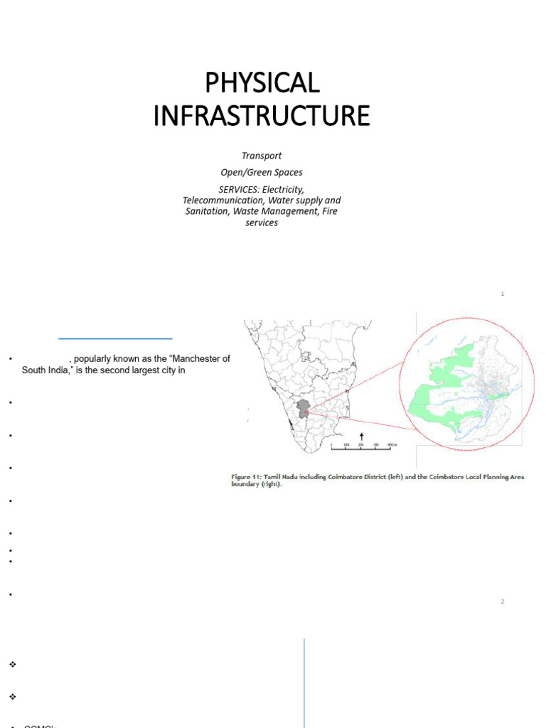 Coimbatore's Physical Infrastructure Overview | PDF | Groundwater ...