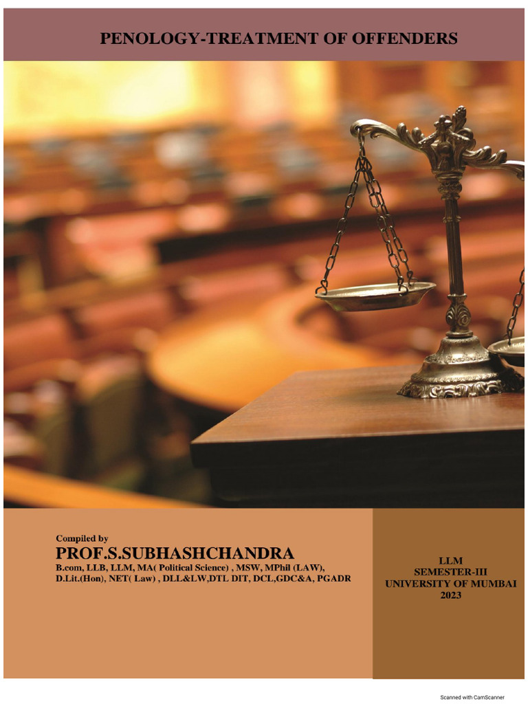 Penology-Treatment of Offenders | PDF