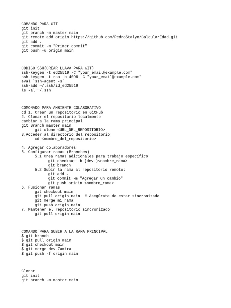 Comandos Git | PDF