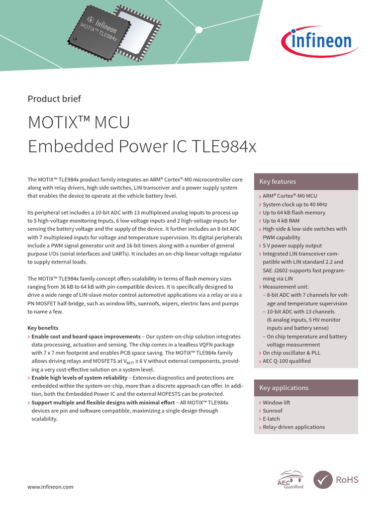 Infineon TLE984x - Product - Brief ProductBrief v01 - 00 EN | PDF ...