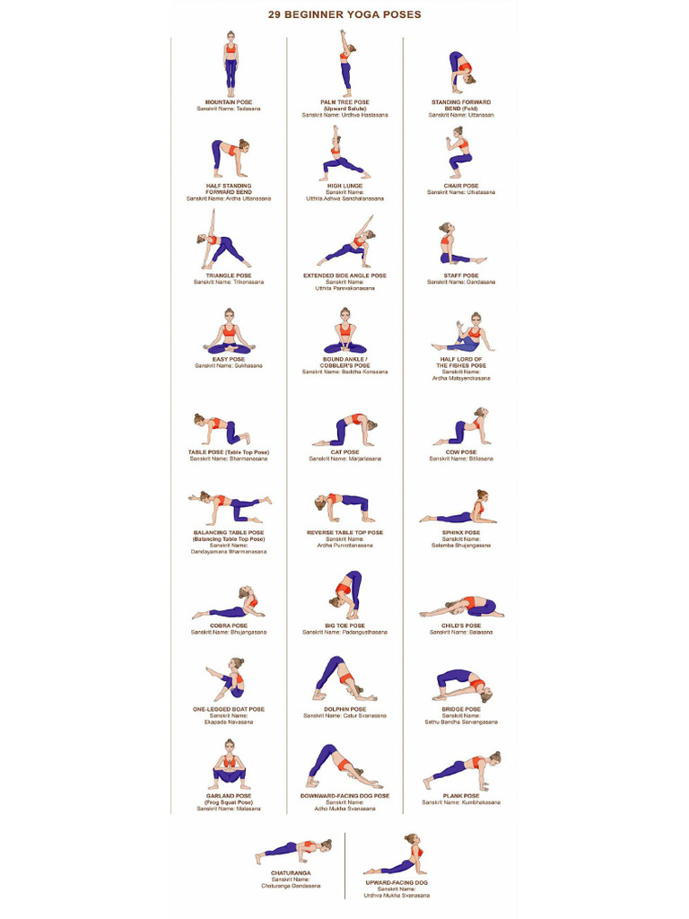 Yoga Pose A3 Size Printout | PDF