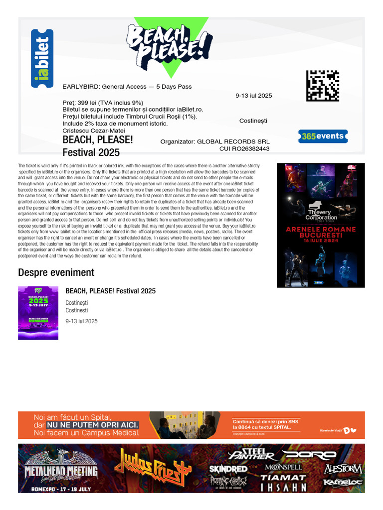 Beach Please Festival 2025 Ticket Info | PDF
