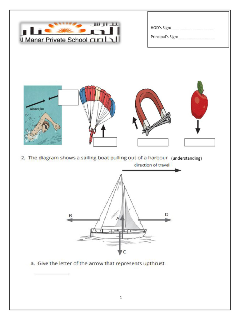 Gr7 Unit 3 WS Types of Force (Gr6) | PDF