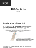 Free Fall and Air Resistance | PDF | Force | Mass