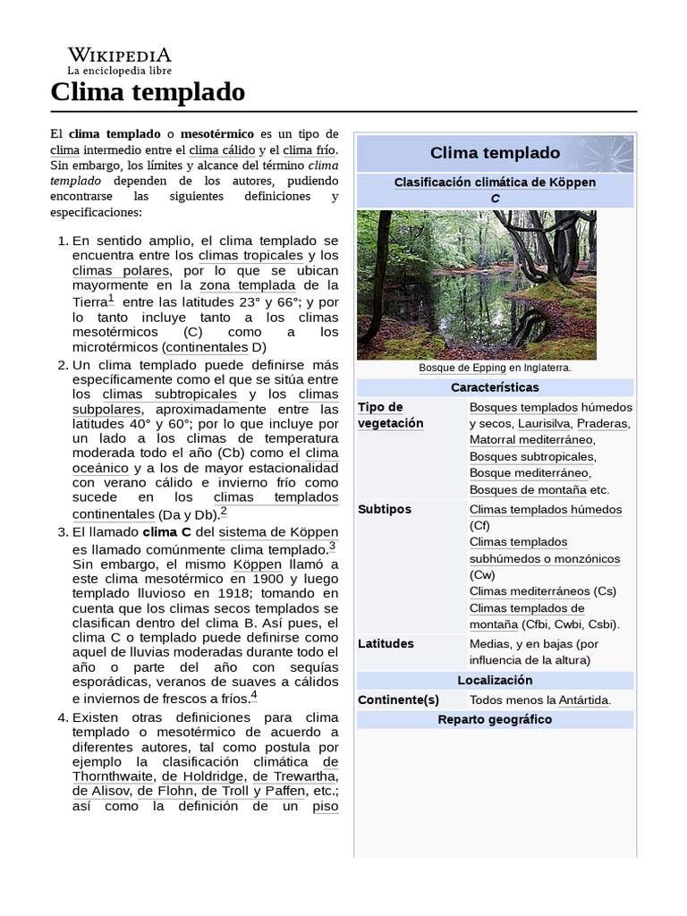 Clima_templado | PDF | Clima templado | Clima