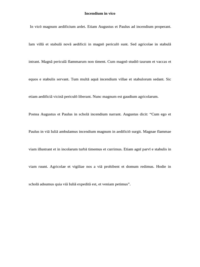 Incendium in Vico | PDF