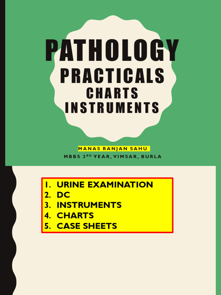 Pathology Practicals Manas Ranjan - Chart Instruments | PDF | Chemical Compounds